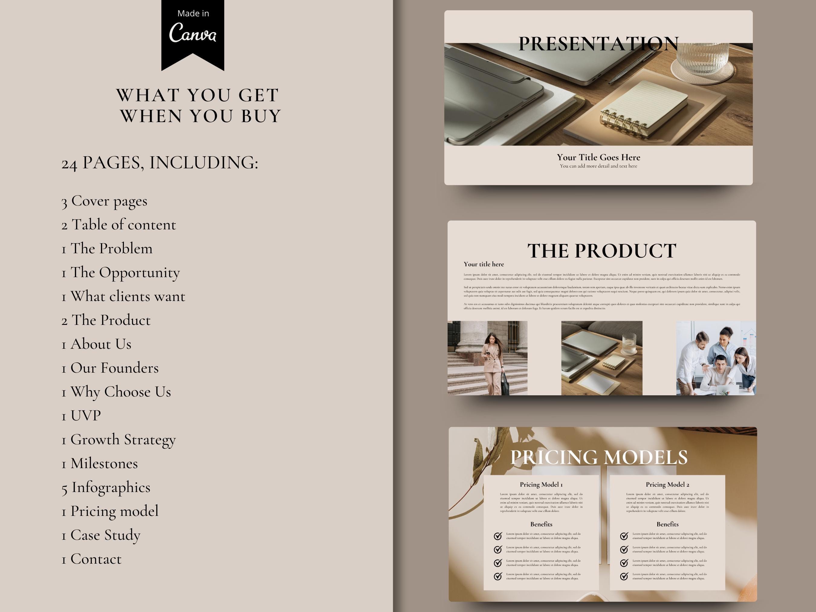 Presentation Template Canva Start up Pitch Deck Template Small Business ...