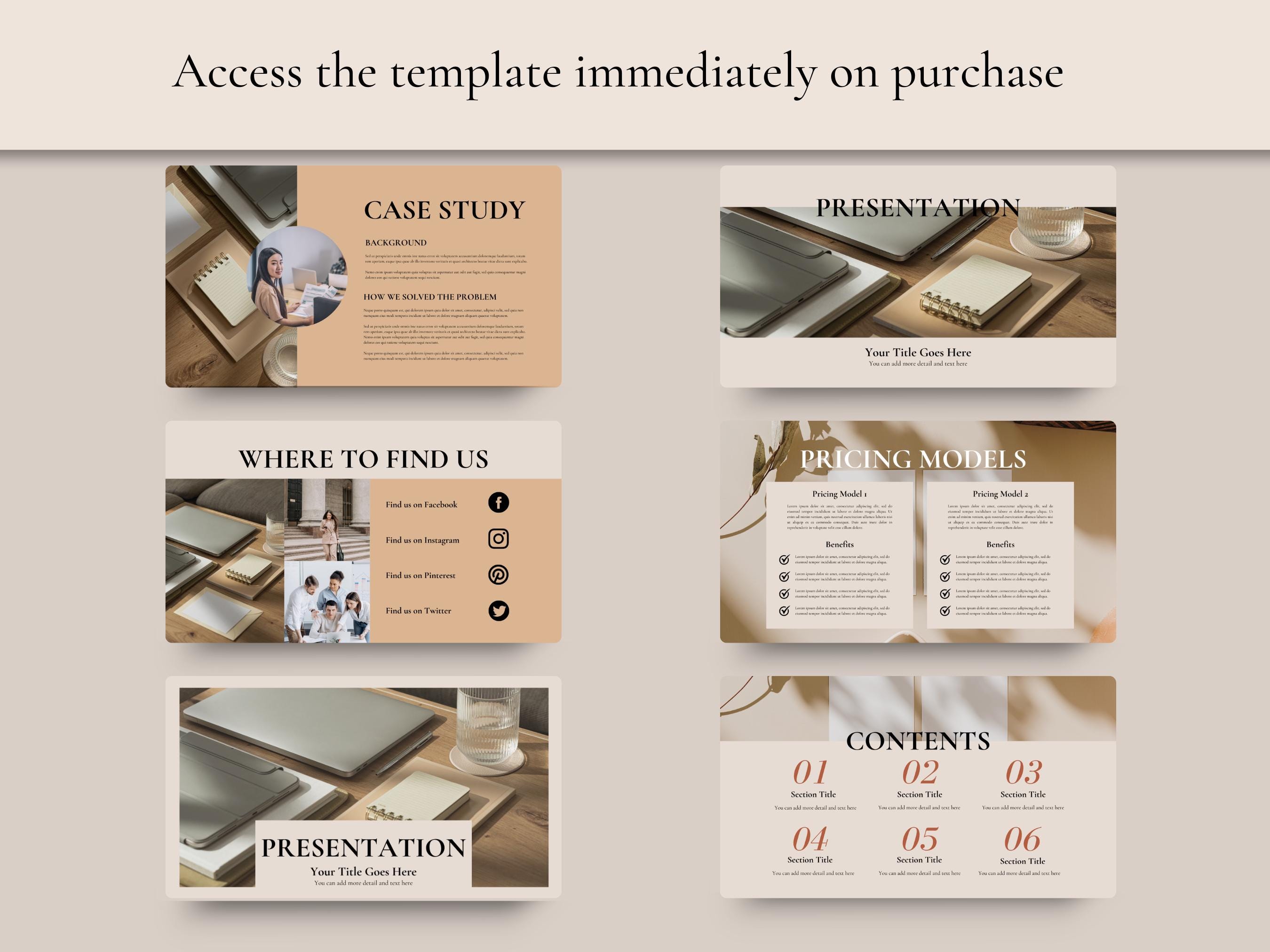 Pitch Deck Template, Canva Proposal, Business Presentation, Marketing ...