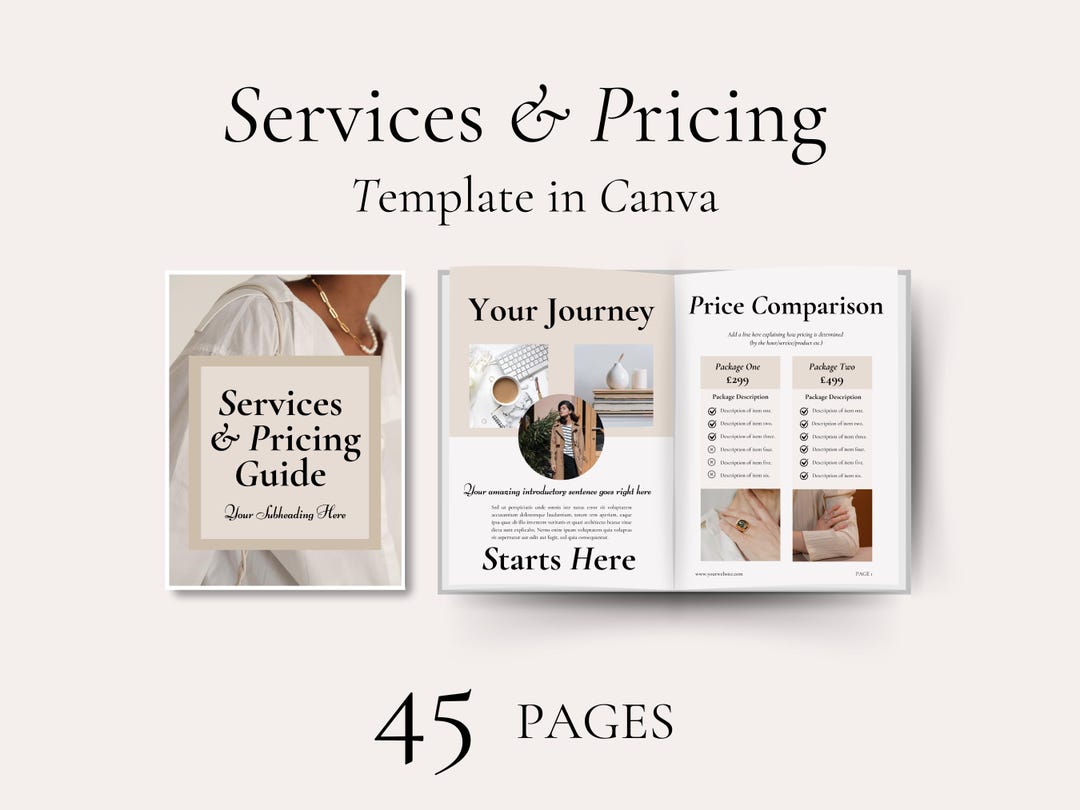 Services & Pricing Guide Template Client Brochure Case Studies Template Price Lists Canva ...