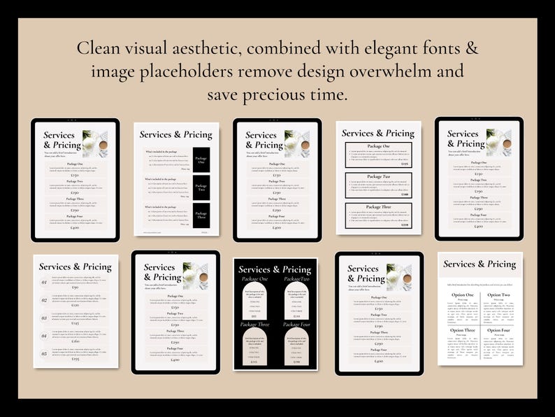 Services & Pricing Guide Template Business Proposal Pricing Template ...