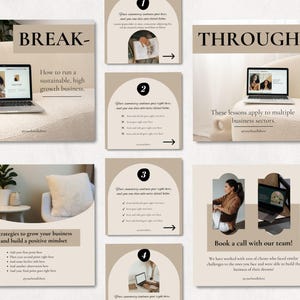 Modern Neutral Instagram Carousel Templates, Professional Social Media ...