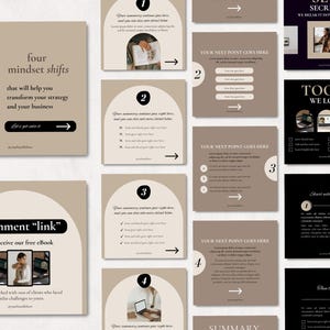 Modern Neutral Instagram Carousel Templates, Professional Social Media ...