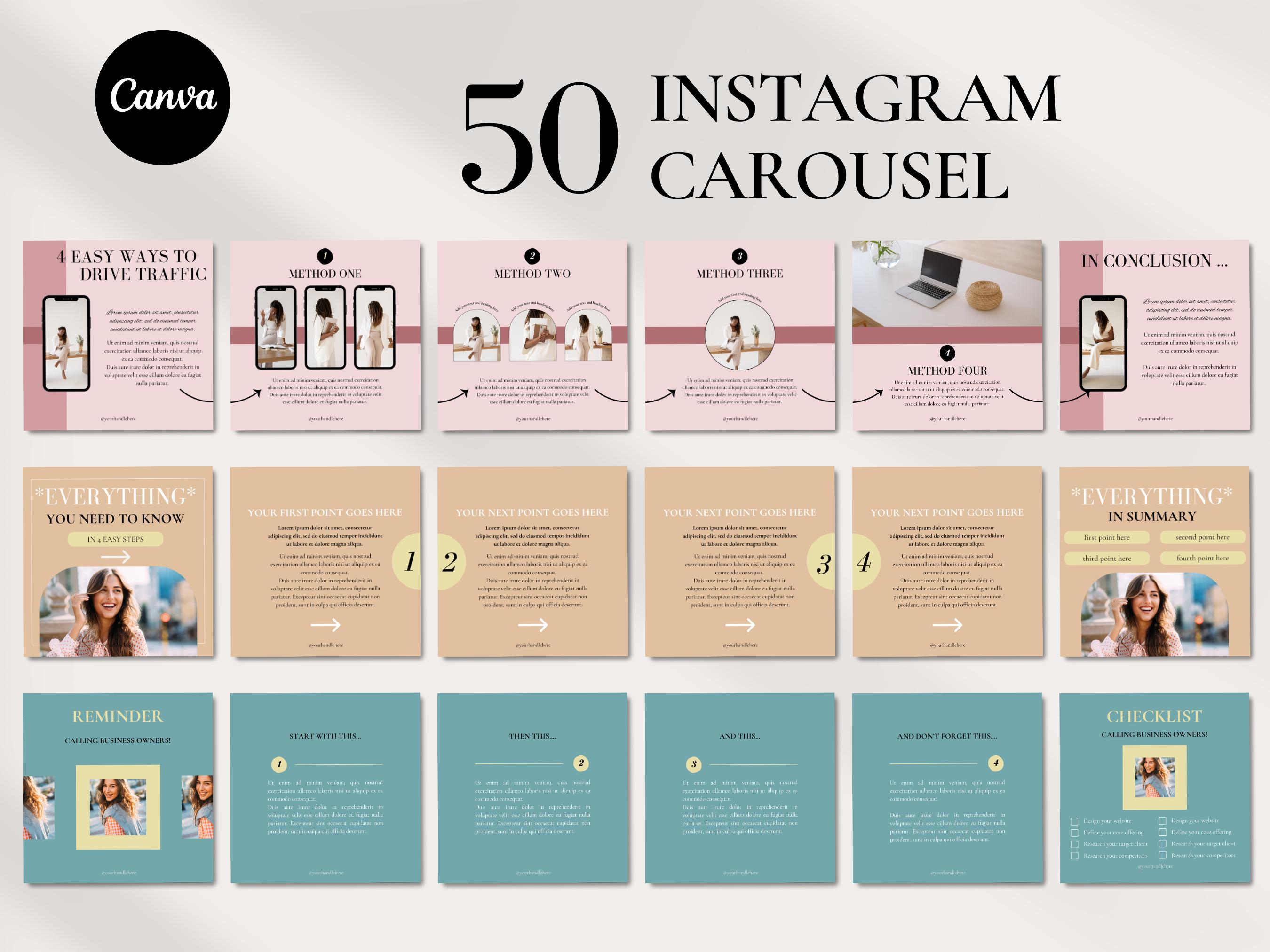 Instagram Carousel Template Elegant Instagram Carousel Content Creator ...