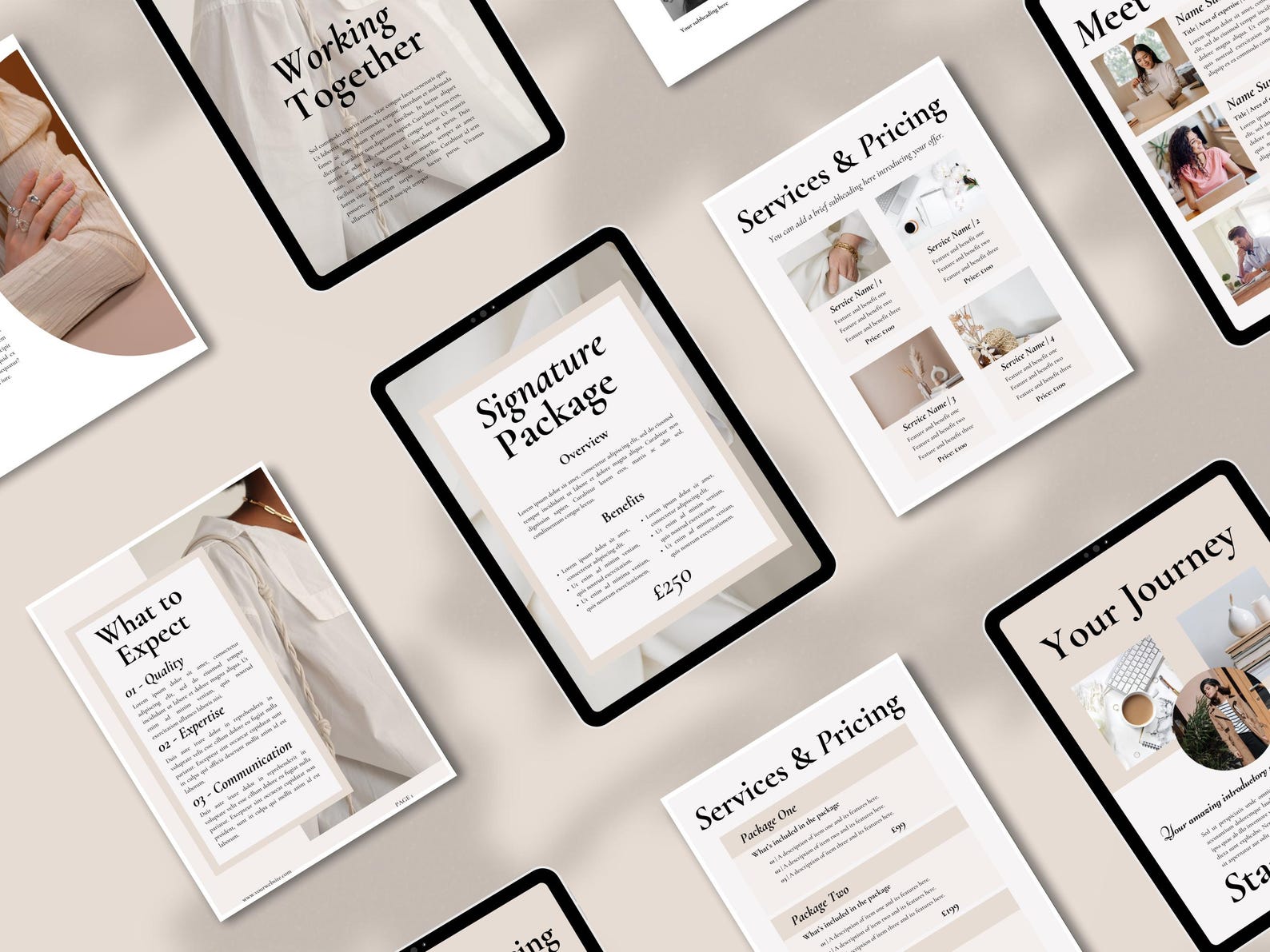 Services & Pricing Guide Template Client Brochure Case Studies Template Price Lists Canva ...