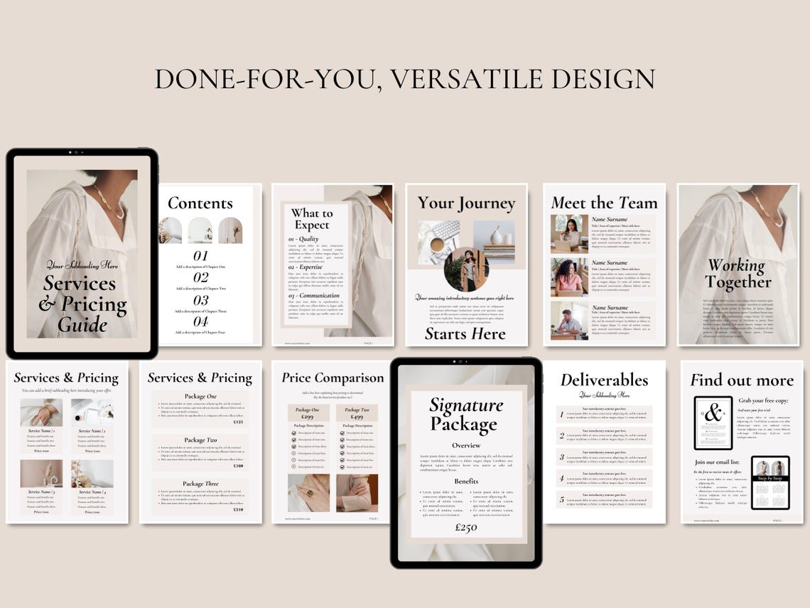 Services & Pricing Guide Template Client Brochure Case Studies Template Price Lists Canva ...