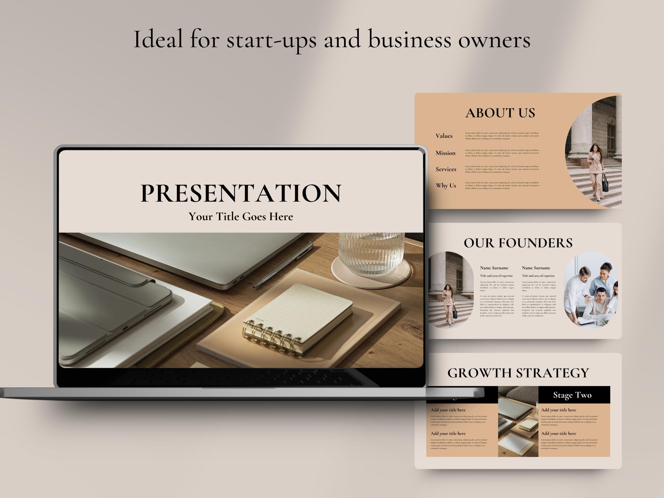 Presentation Template Canva Start up Pitch Deck Template Small Business ...