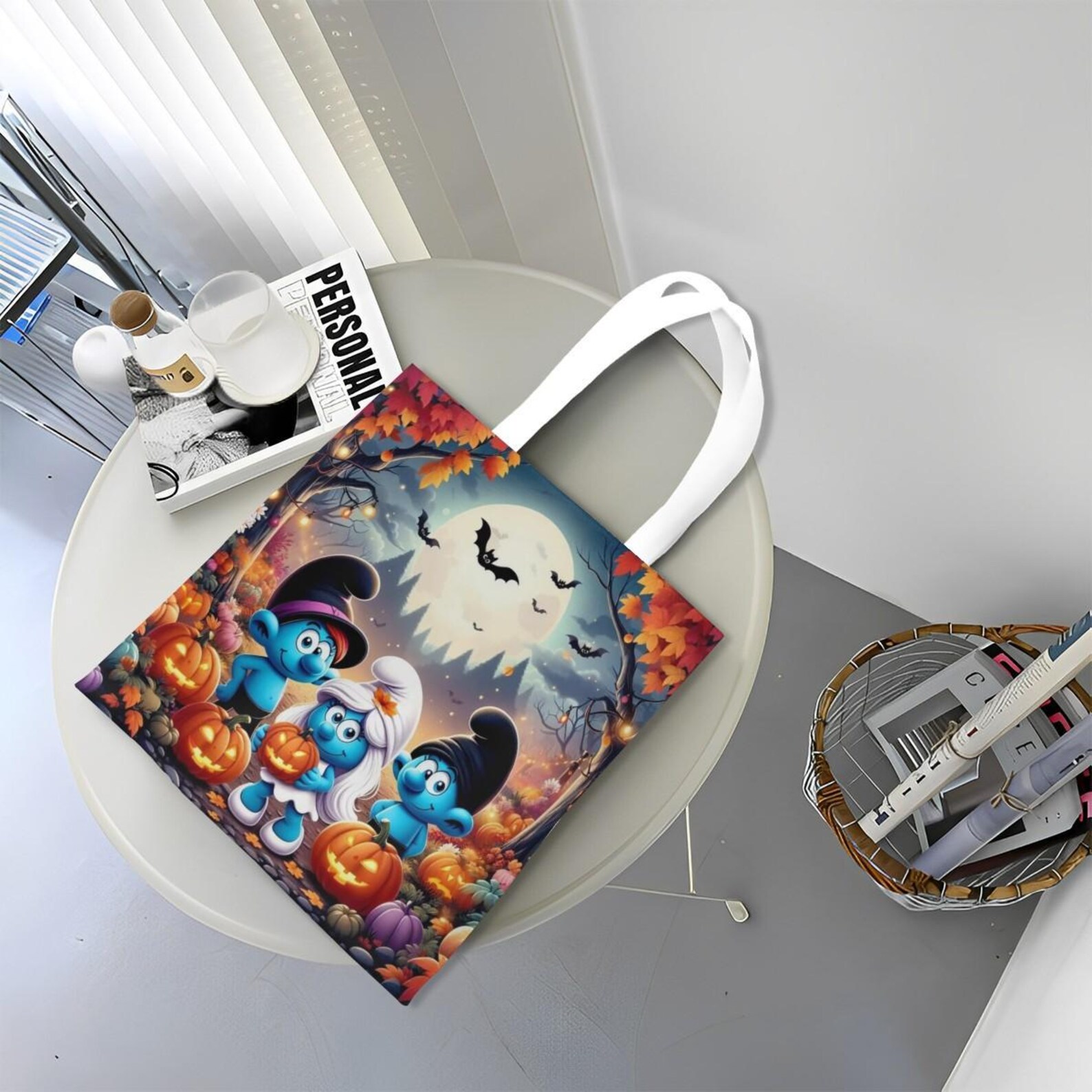 Character Smurfs Canvas Tote Bag - Etsy