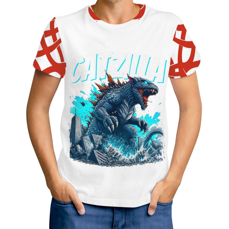 Catzilla T-shirt - Etsy