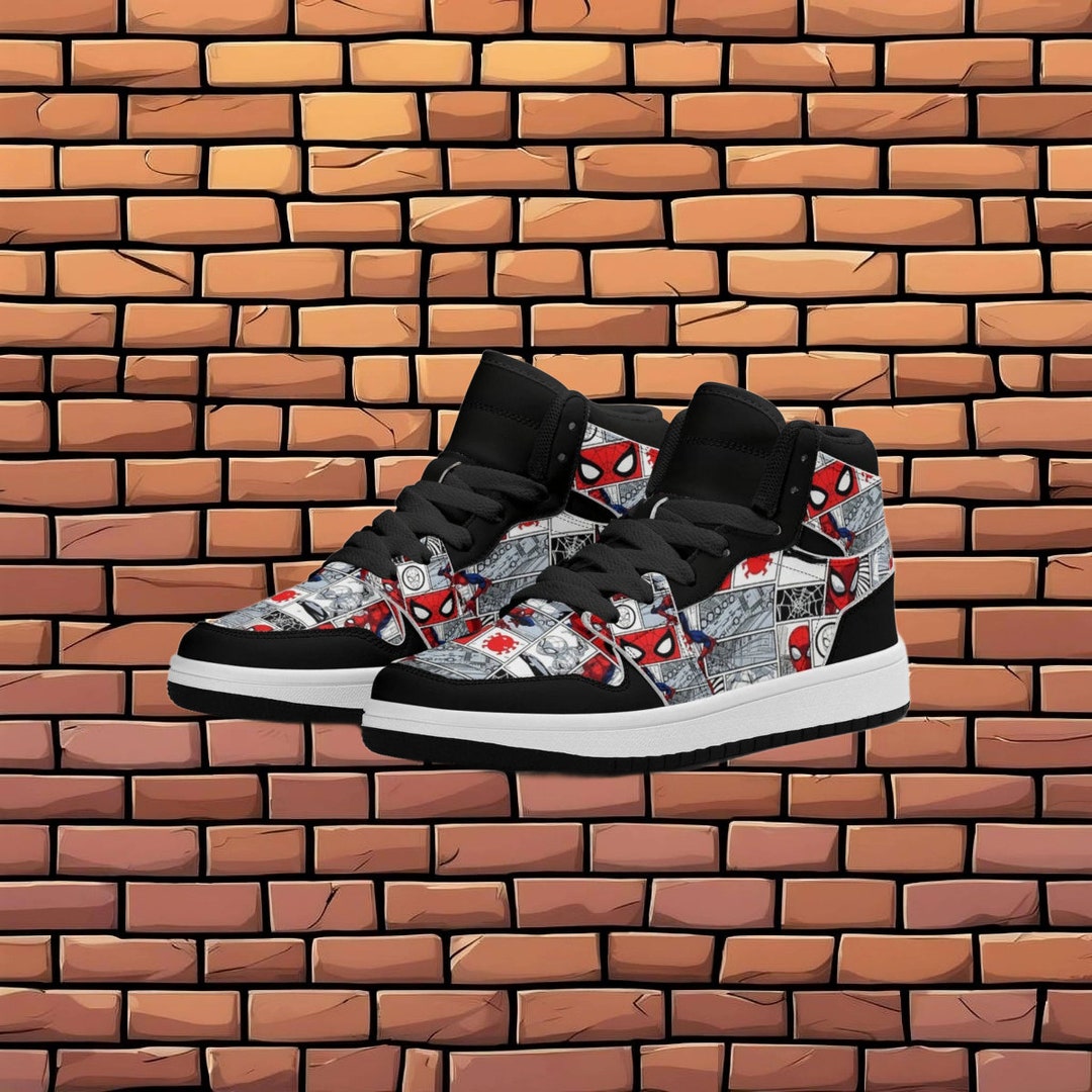 Marvel Character High-top Sneakers - Etsy
