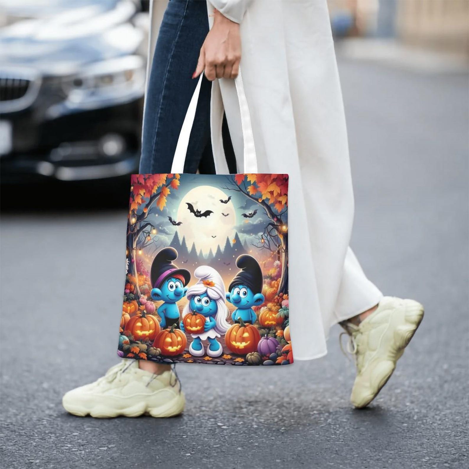 Character Smurfs Canvas Tote Bag - Etsy