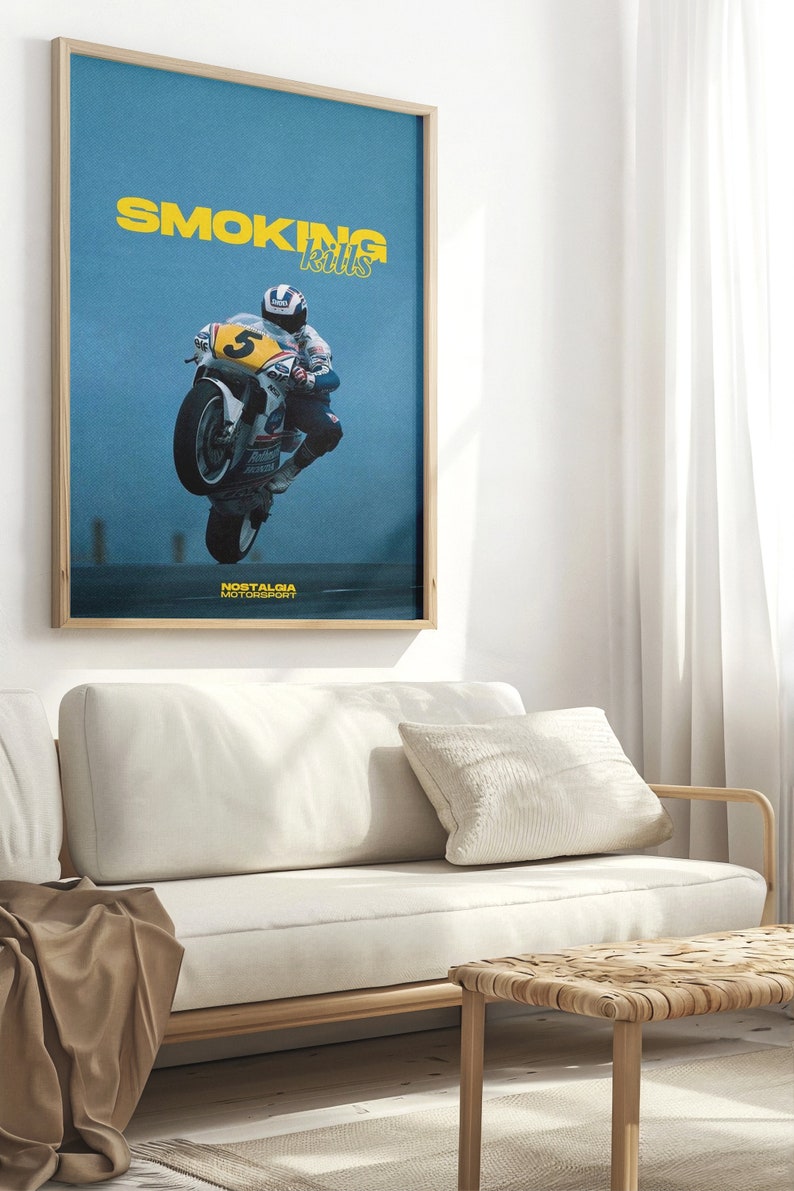 Rothmans Honda Racing Poster Iconic Motorcycle Racing Art Retro Motogp ...