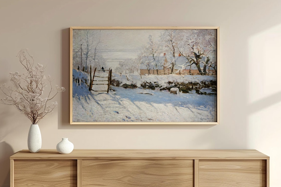 Claude Monet Winter Landscape Print, the Magpie Painting, Snowy ...