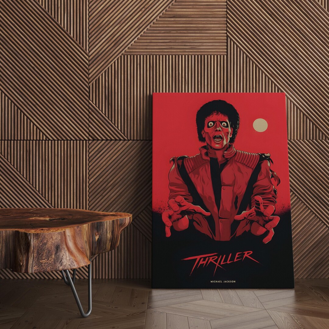 Michael Jackson Thriller Poster, Iconic 80's Music Art, Retro Thriller ...