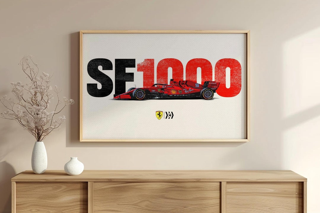 Ferrari SF1000 Poster, Formula 1 Racing Wall Art, Ferrari F1 ...