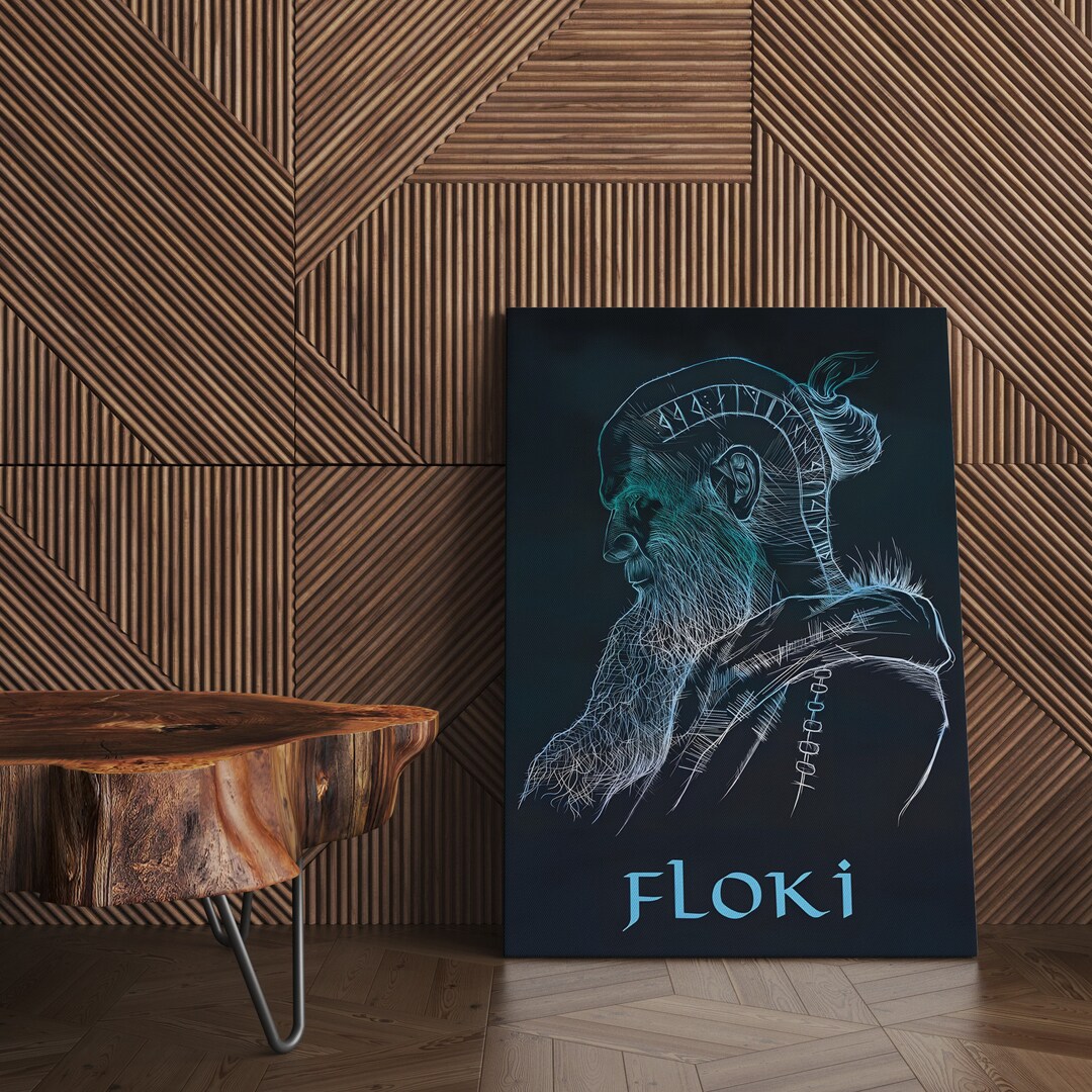 Floki Portrait Poster Vikings TV Show Art Viking Character Floki Print ...