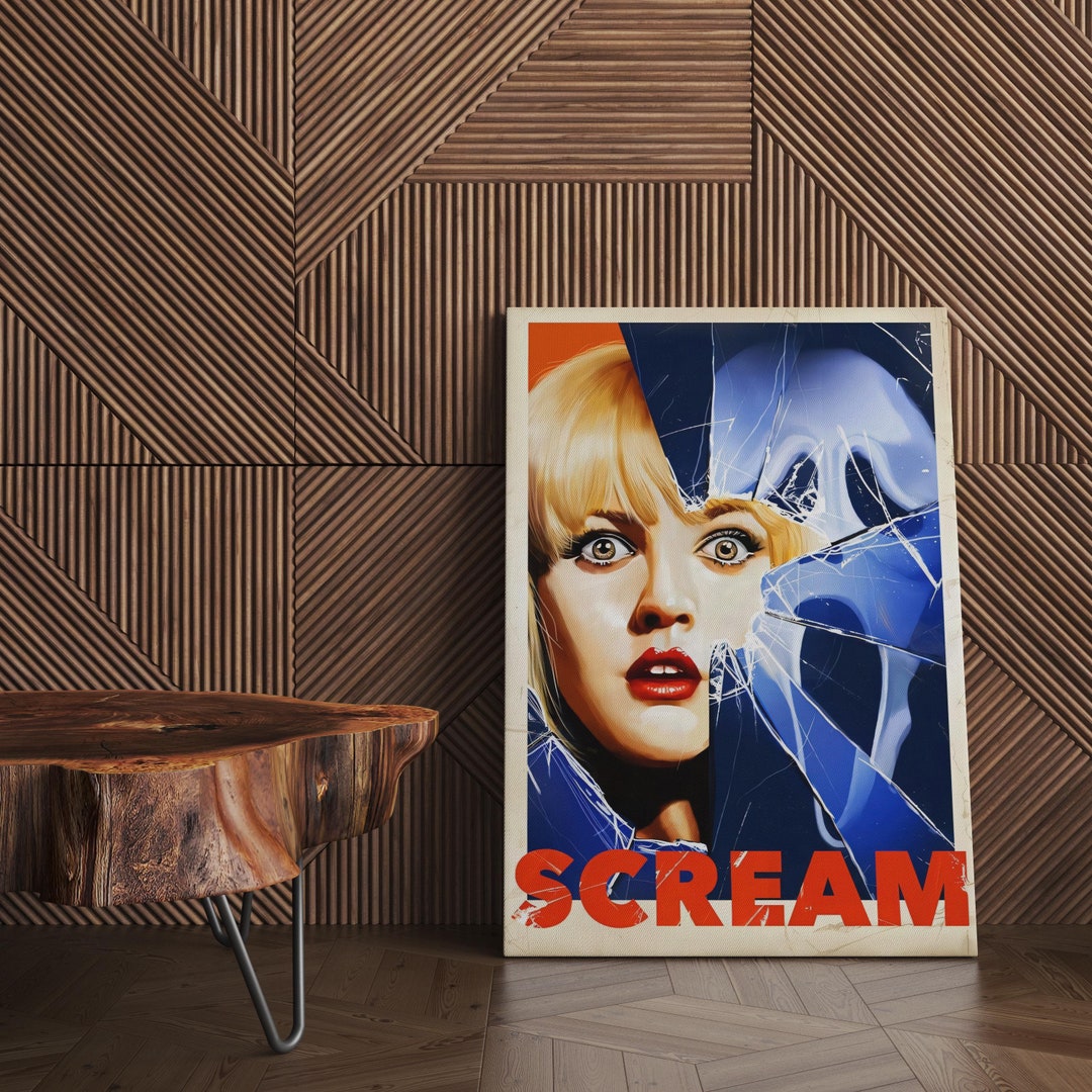 Scream Horror Movie Poster, Retro Vintage Art Print, Iconic 90's ...