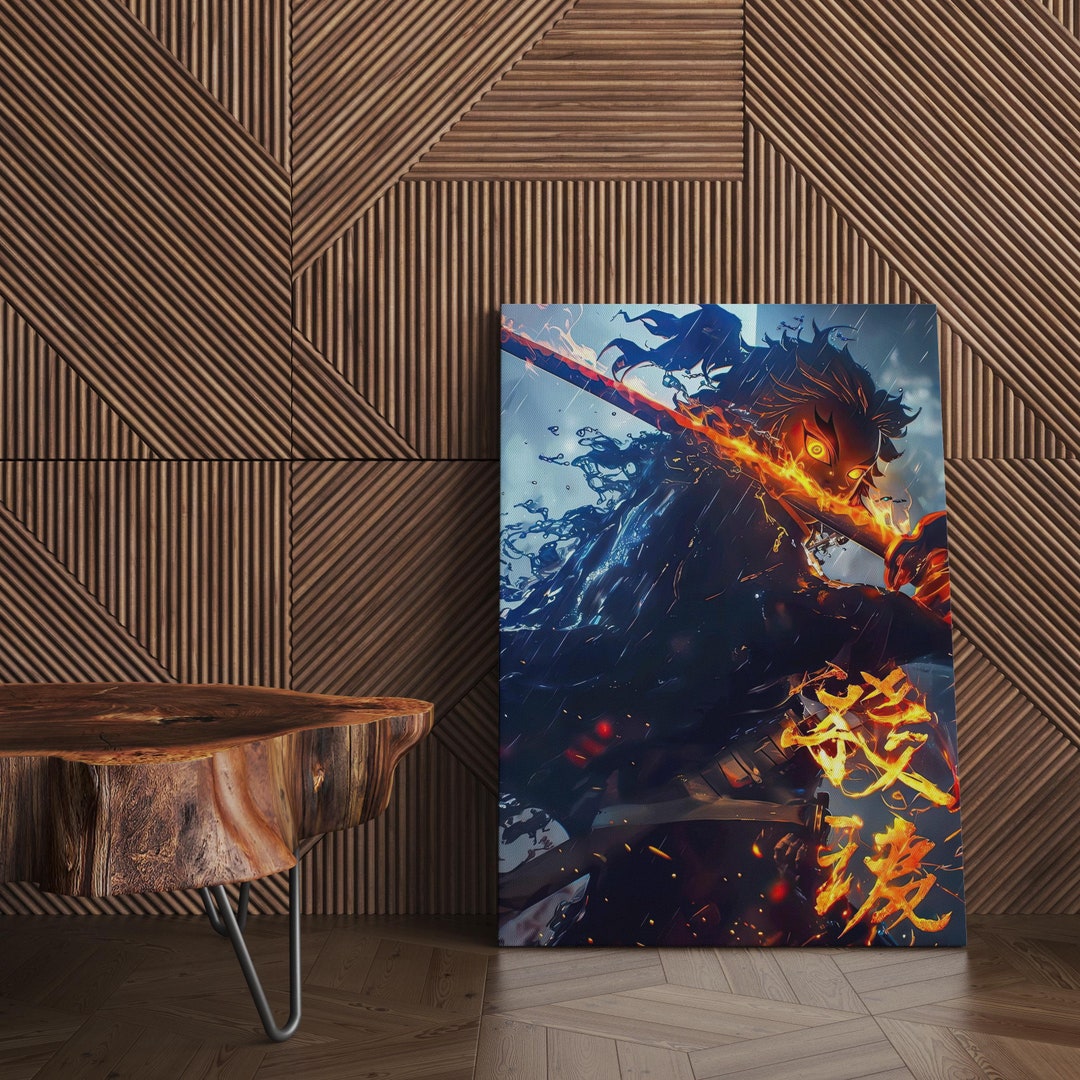 Rengoku Kyojuro Anime Poster, Demon Slayer Wall Art, Flame Hashira ...
