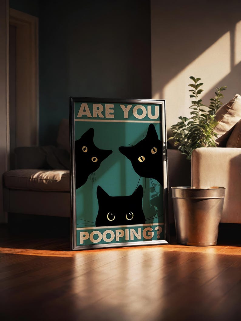Are You Pooping Poster, Funny Bathroom Print Decor, Humorous Toilet ...