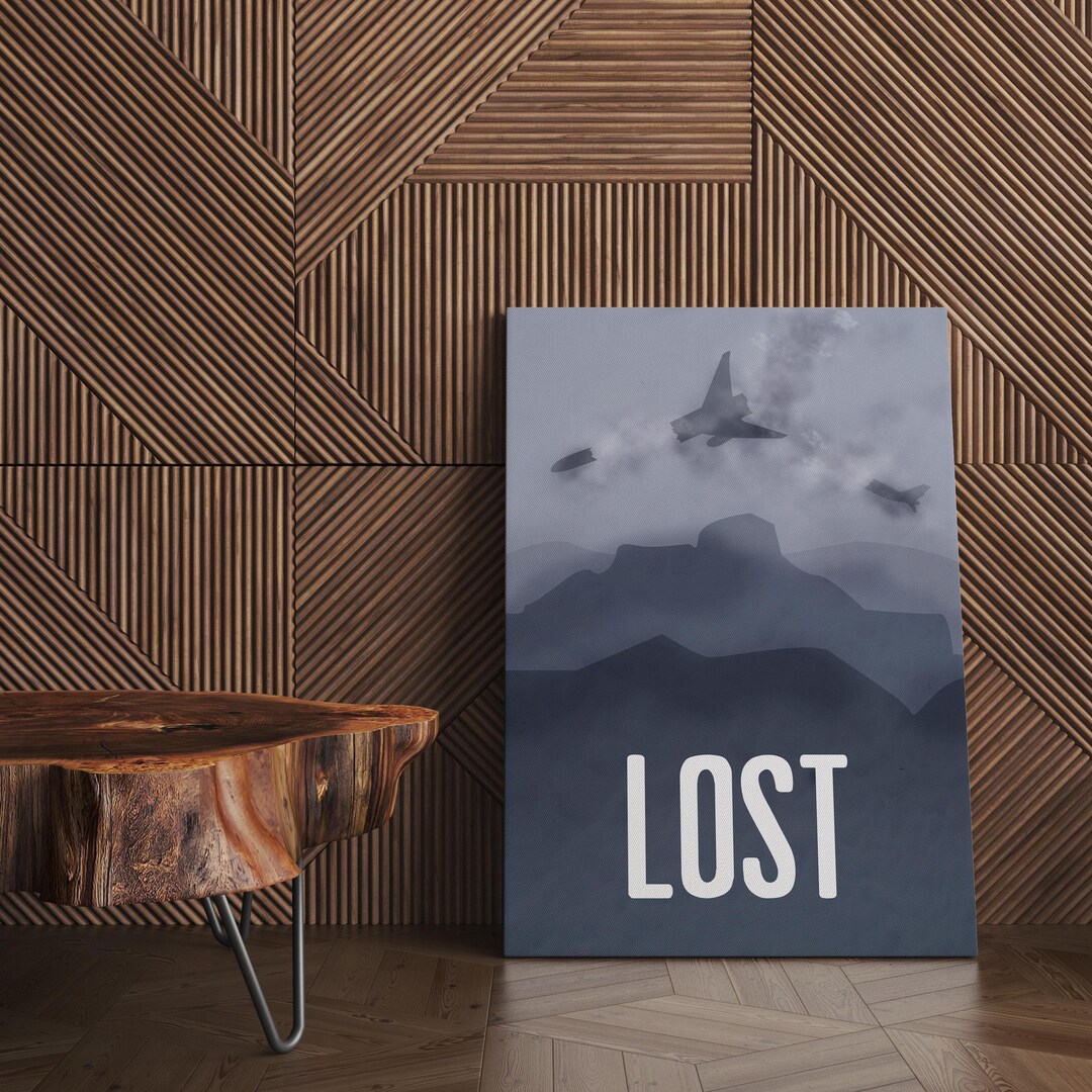 Lost Poster, Dramatic Aviation Art, Mystery and Survival Film Print ...
