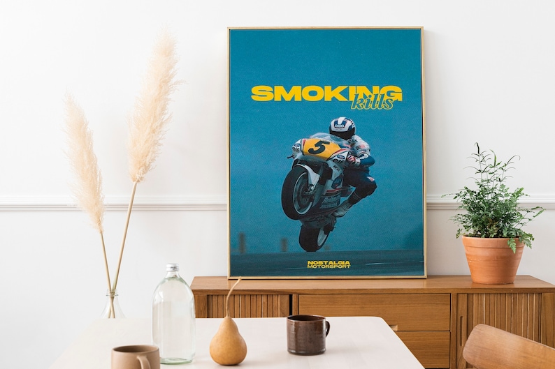 Rothmans Honda Racing Poster Iconic Motorcycle Racing Art Retro Motogp ...