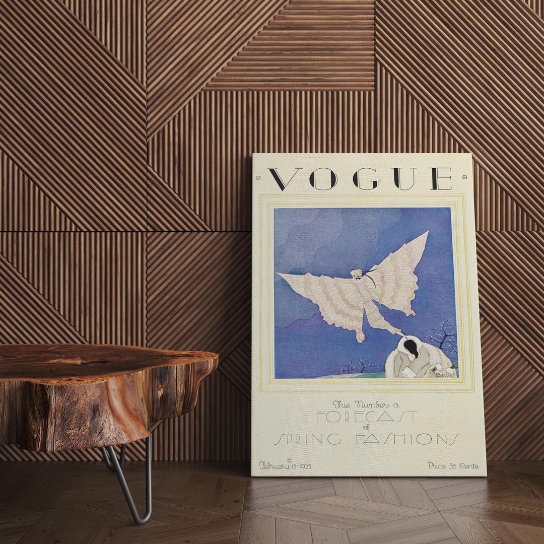 Vintage Vogue Cover Poster, Fashion Icon Wall Art, Retro Vogue Magazine ...
