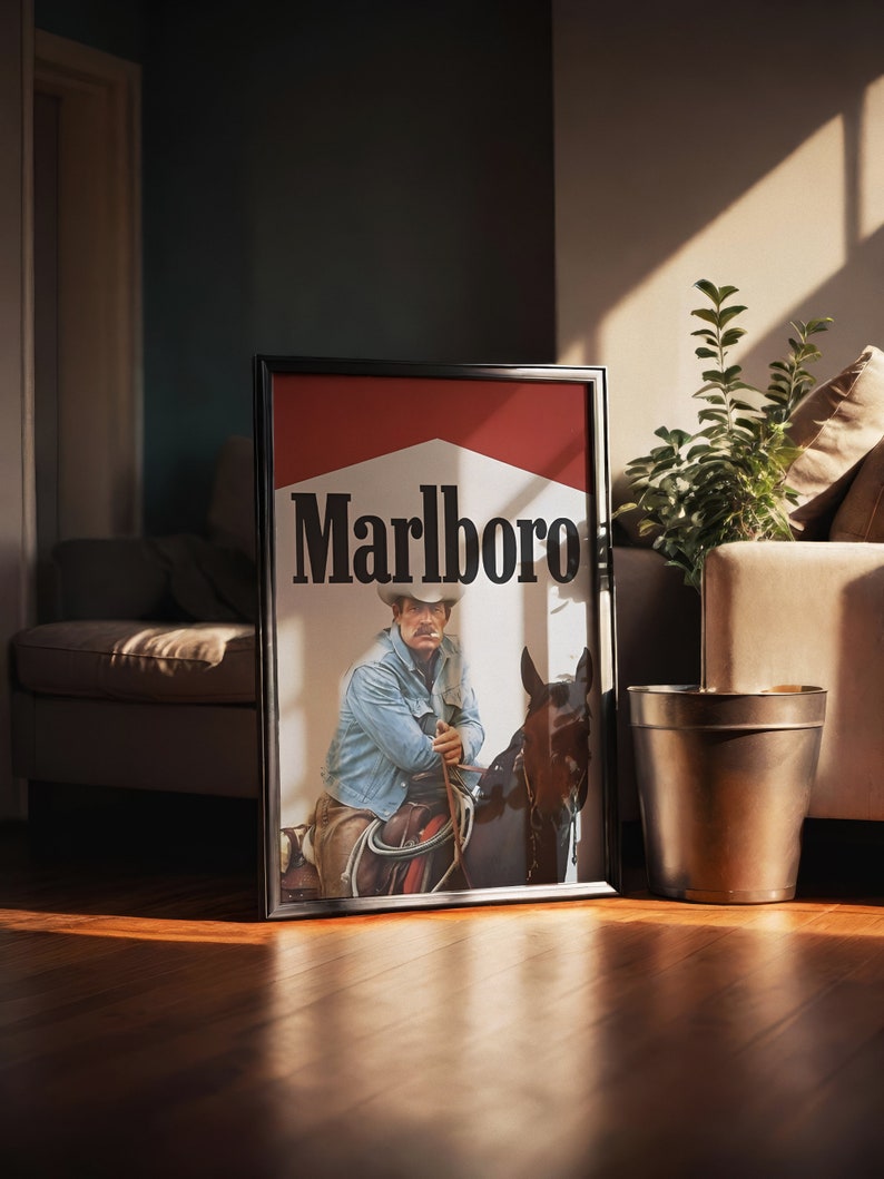Marlboro Vintage Poster Vintage Cigarette Canvas Classic Tobacco Wall ...