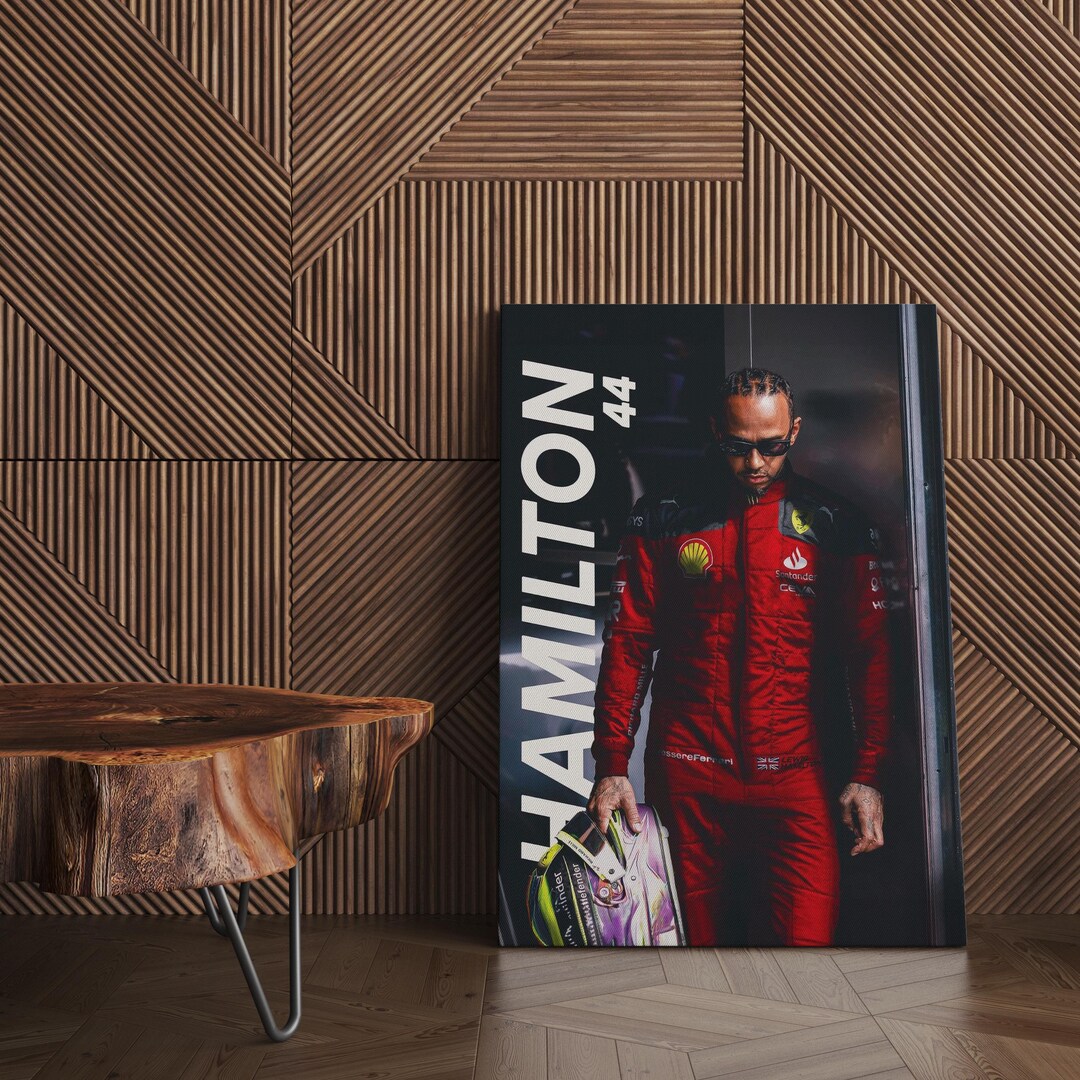Ferrari X Lewis Hamilton Poster, Formula 1 Icon Art, Ferrari F1 Racing ...