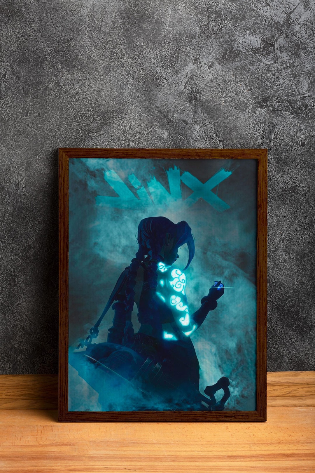 Jinx Illustration Poster, League of Legends Wall Art, Jinx Arcane ...