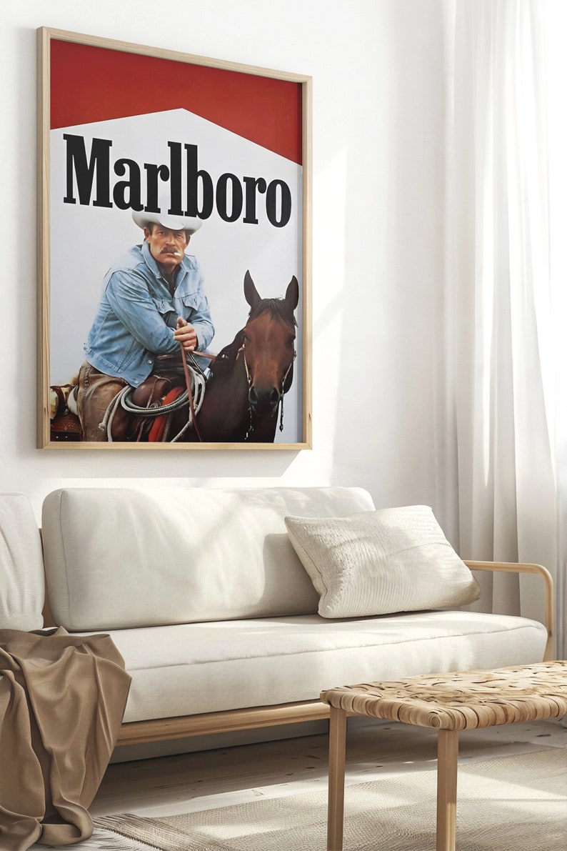 Marlboro Vintage Poster Vintage Cigarette Canvas Classic Tobacco Wall ...