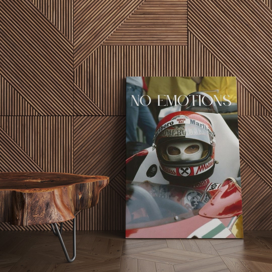 No Emotions Retro Poster F1 Driver With Marlboro Vintage Racing Wall ...