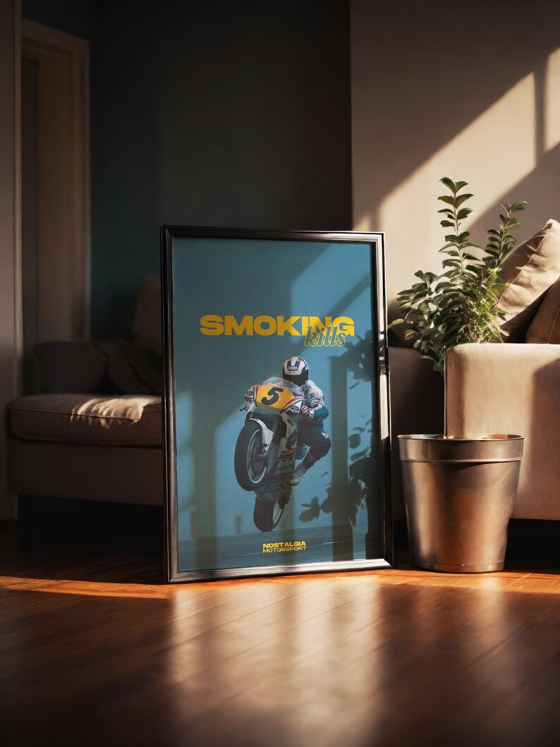 Rothmans Honda Racing Poster Iconic Motorcycle Racing Art Retro Motogp ...