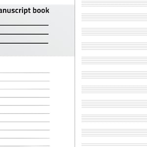 Printable PDF Manuscript Paper - Letter 120 Pages - Etsy UK