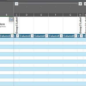 Excel With Column and Row Groups (excel Template) - Etsy