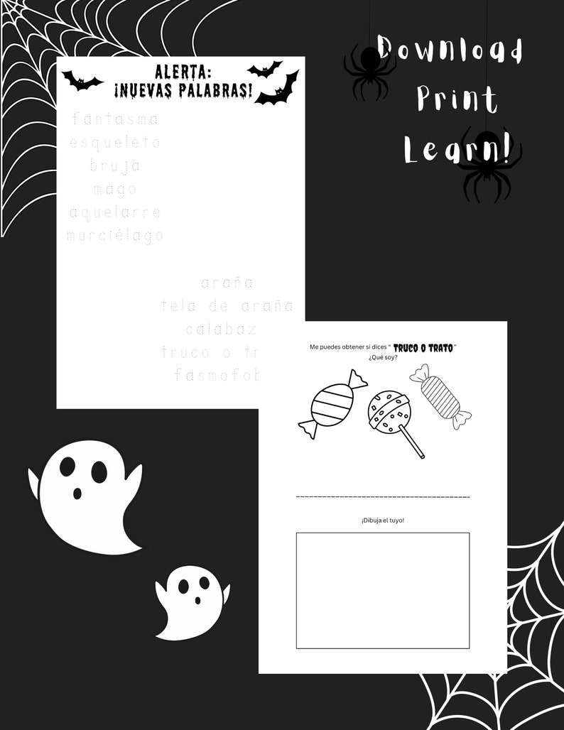 Creepy Classroom: Halloween Worksheets for Little Monsters, Learning in ...