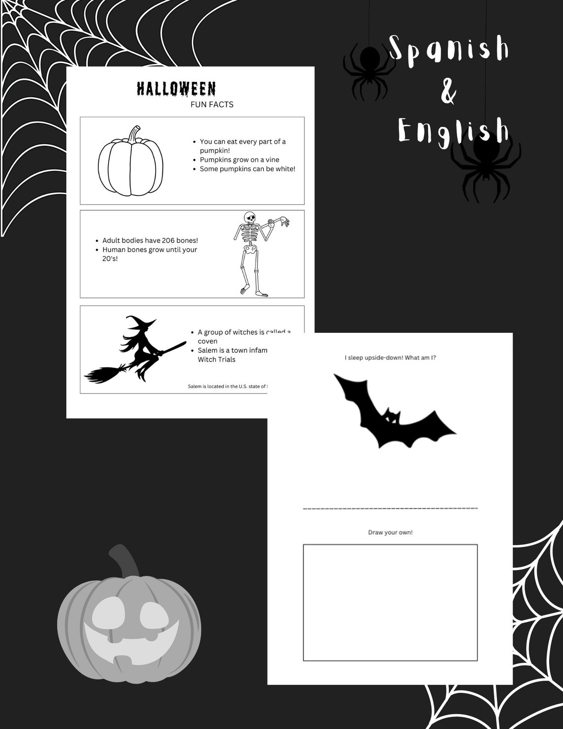 Creepy Classroom: Halloween Worksheets for Little Monsters, Learning in ...