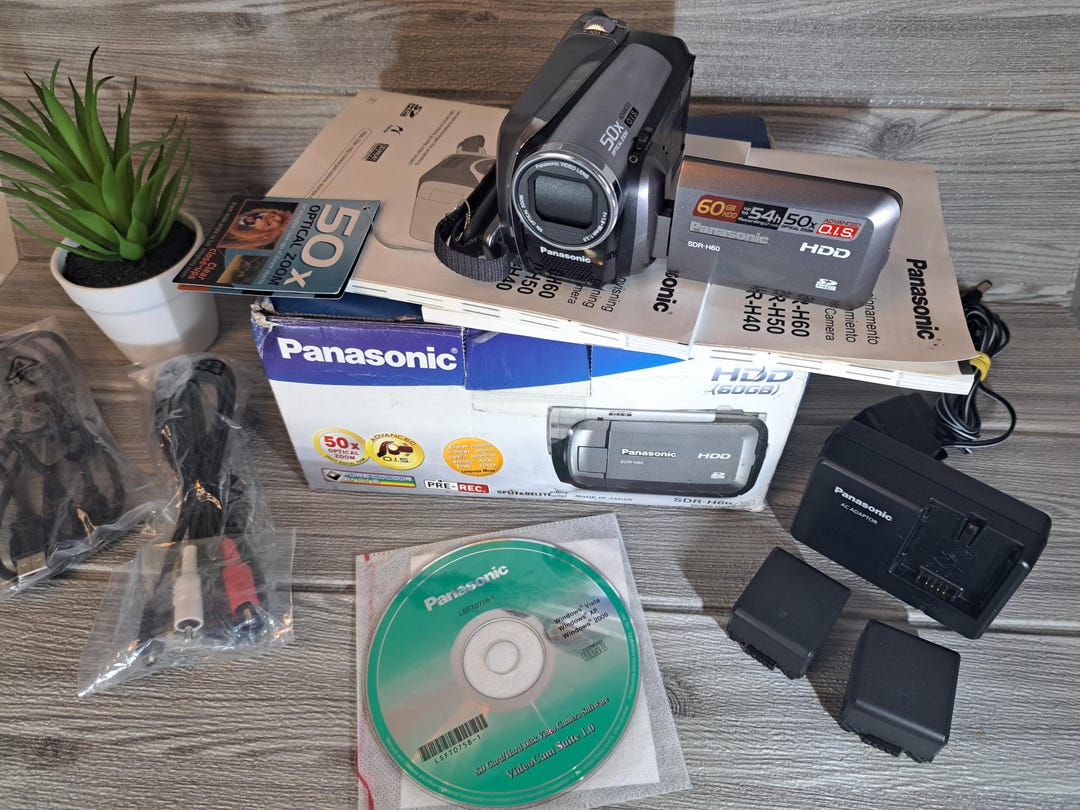Panasonic SDR-H60 Hybrid Camcorder 60gb HDD Sd/sdhc Silver 50X Optical ...