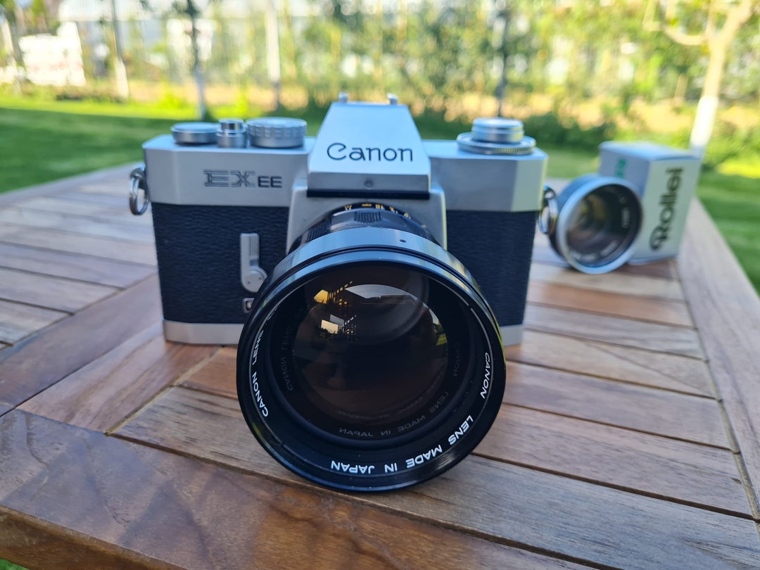 Rare Vintage Canon Ex EE QL Film Camera With 50mm F1.8 & 95mm F3.5 ...