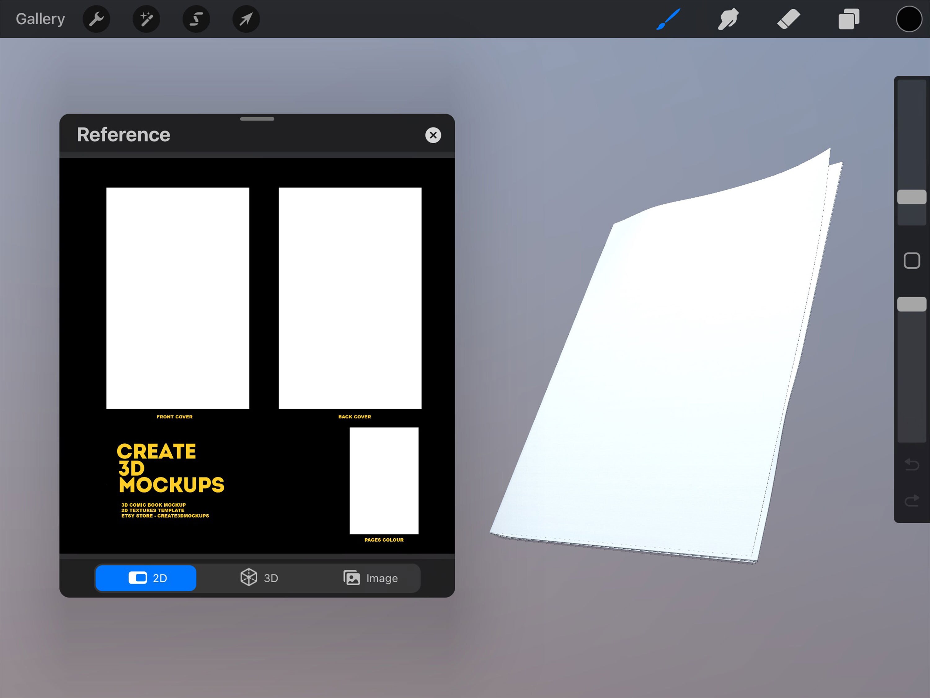 3D Procreate Comic Book Template Mockup | Procreate Comic Art | Comic ...