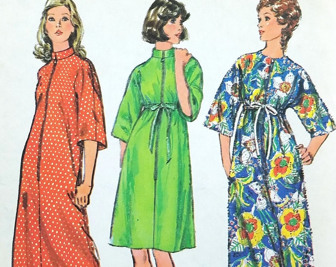 Caftan Robe Sewing Pattern Simplicity 6048 Size S or XL Housedress Bell ...