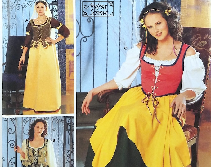 Renaissance Costume Sewing Pattern Simplicity 5582 Size 12 14 16 18 20 ...