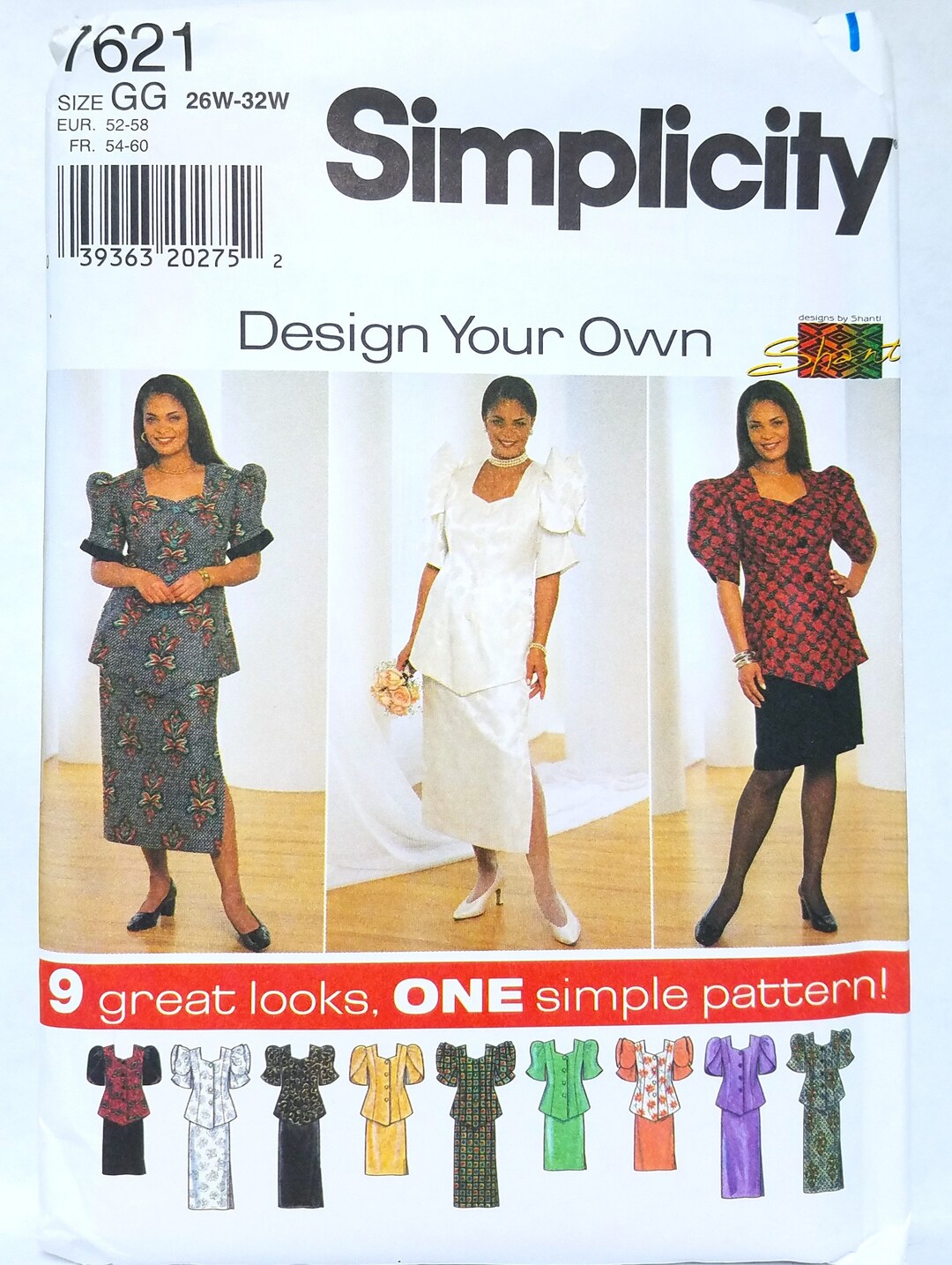 Plus Size Separates Sewing Pattern Simplicity 7621 Size 26 to 32 Peplum ...
