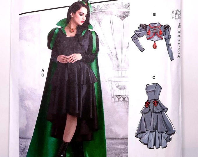 Goth Witch Costume Sewing Pattern Mccalls M8127 Size 6 to 14 Victorian ...