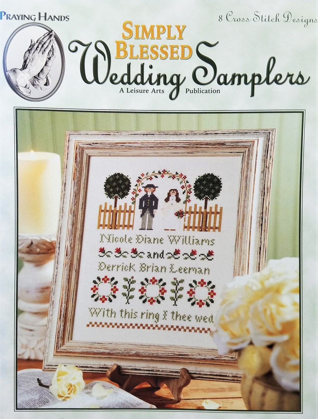Simply Blessed Wedding Samplers Cross Stitch Booklet Praying Hands ...