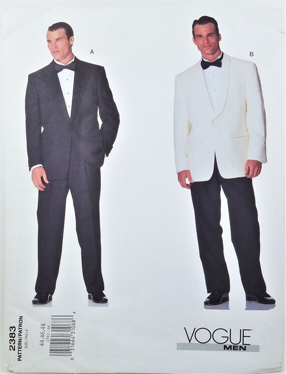 Formal Suit or Tuxedo Sewing Pattern Vogue 2383 Size 44 46 48 - Etsy