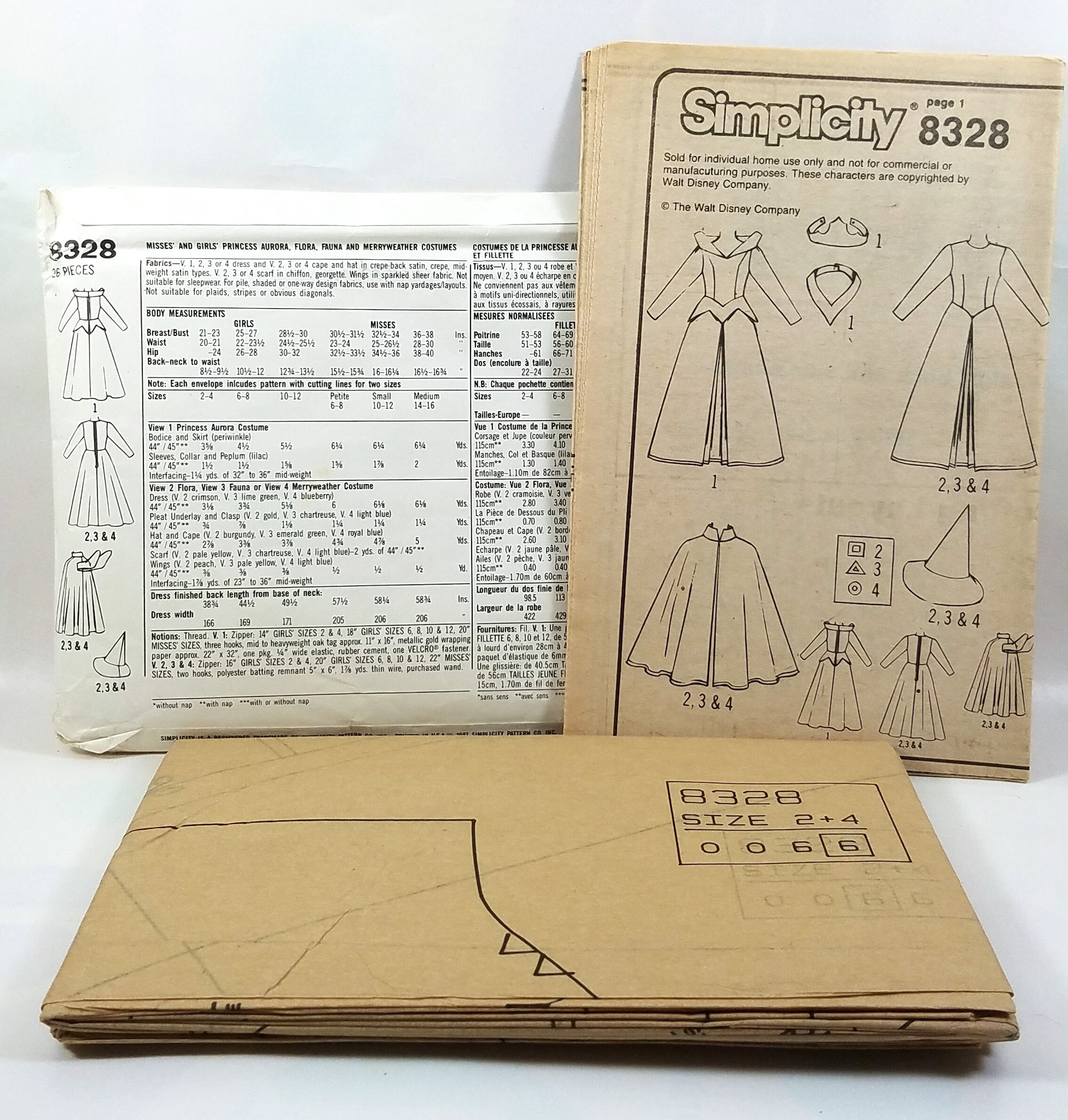 Sleeping Beauty Costume Sewing Pattern Simplicity 8328 Child - Etsy