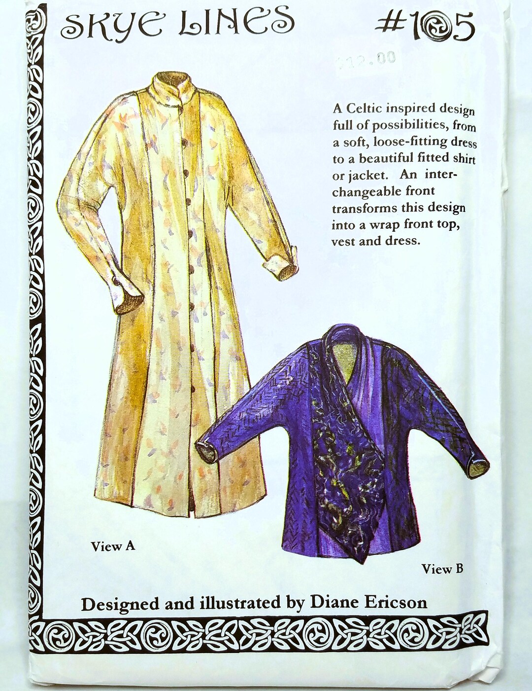Diane Ericson Skye Lines Sewing Pattern Artsy Dress Top or Coat ...