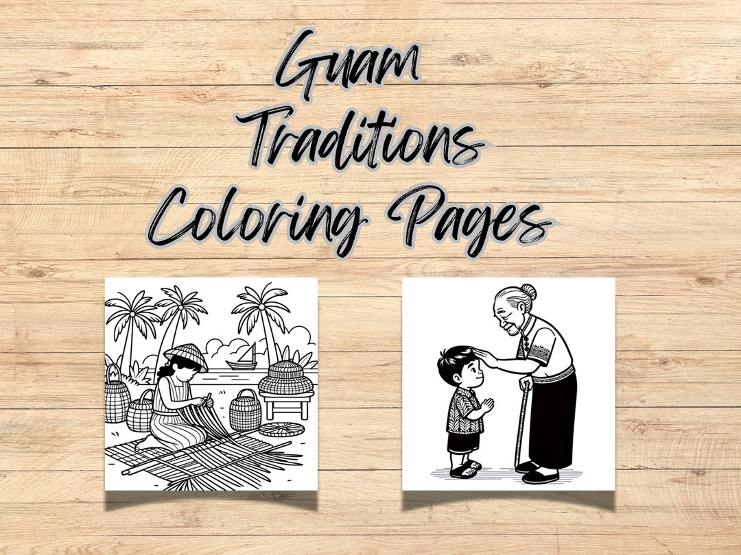 Guam Cultural Traditions Coloring Book 25 Pages of Chamorro Culture ...