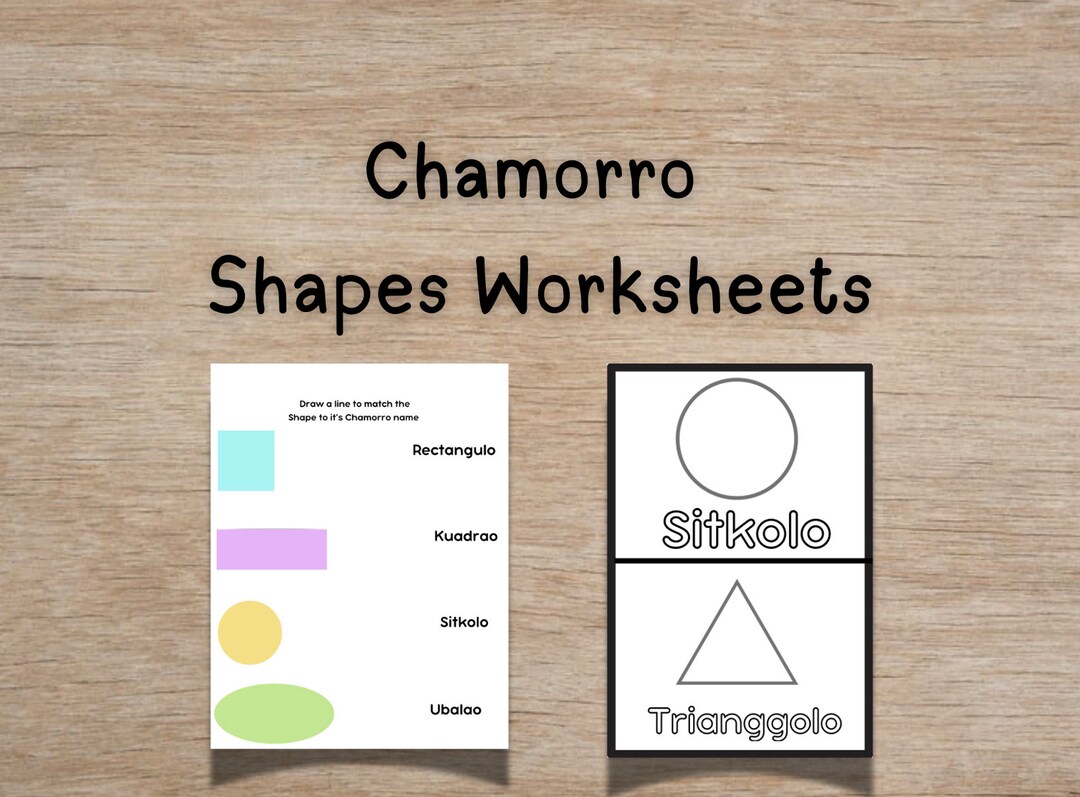 Chamorro Language Shapes Worksheets Bilingual Learning Guam Cultural ...