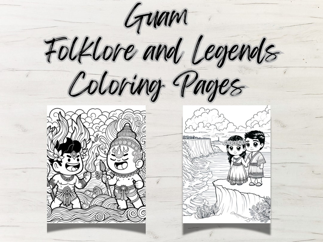 Guam Legends and Folklore Coloring Book 54-page PDF Educational and ...