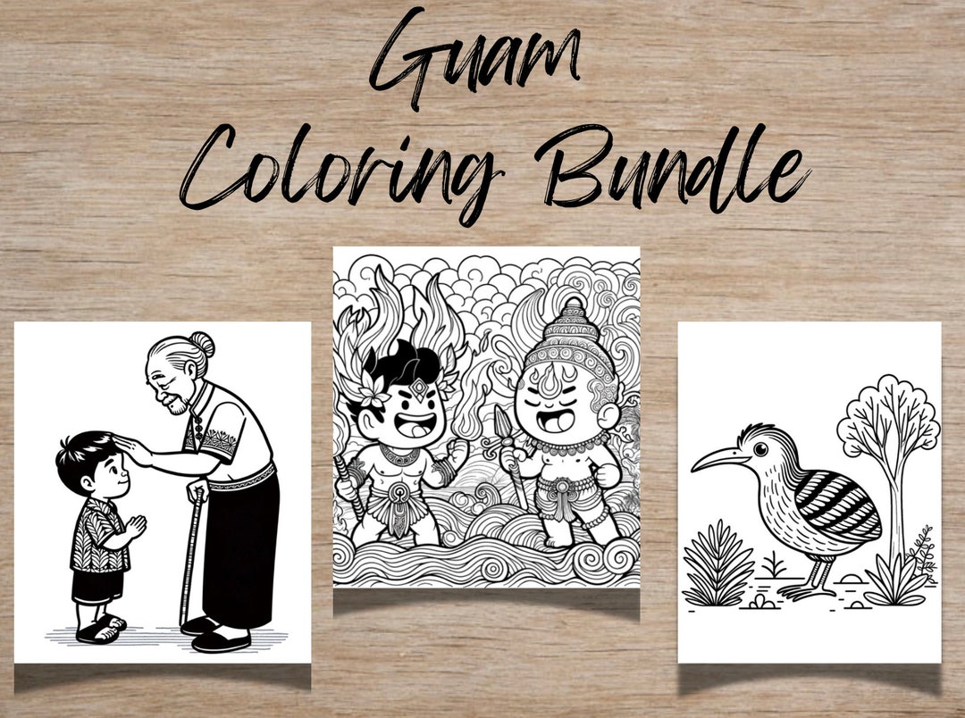 Guam Legends, Traditions, Wildlife Coloring Book Bundle (PDF Downloads ...